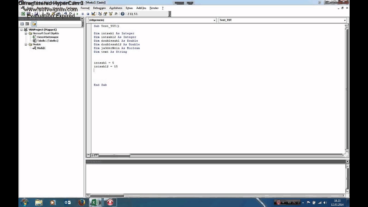 VBA Excel Programmierung Einführung - YouTube