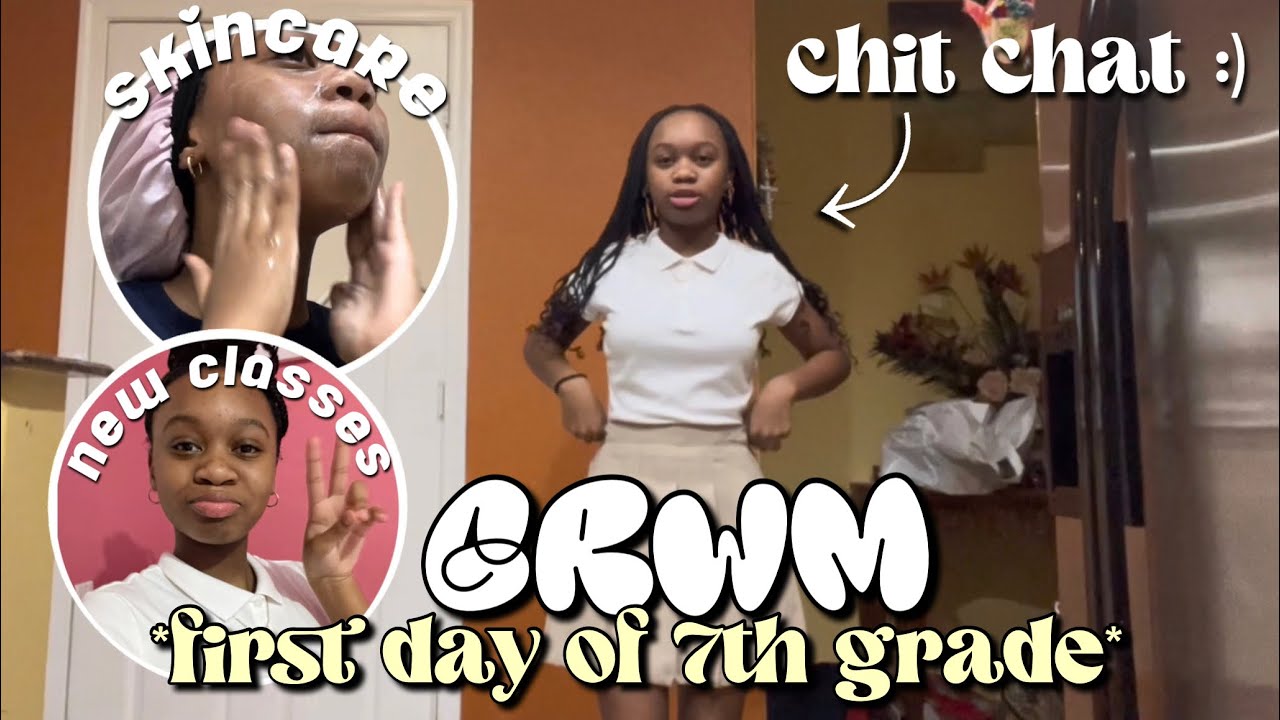 GRWM for the FIRST DAY of school | *7th grade* - YouTube
