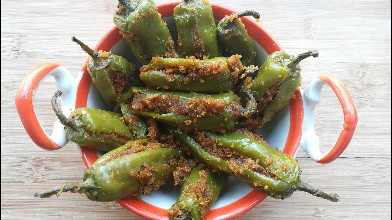Bharwan Mirch Recipe | Stuffed Mirchi | भरवां मिर्च | Besan Bhari Mirch ...