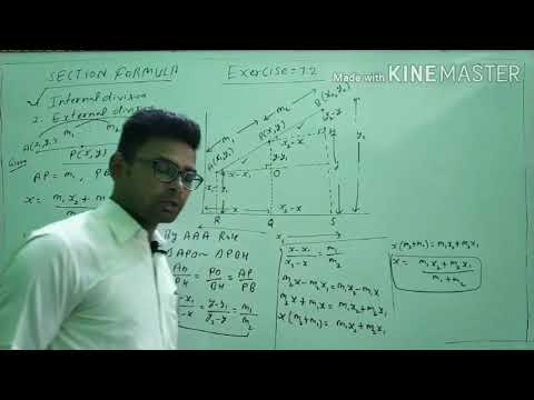 Class-10th maths derivation of section formula for internal and ...