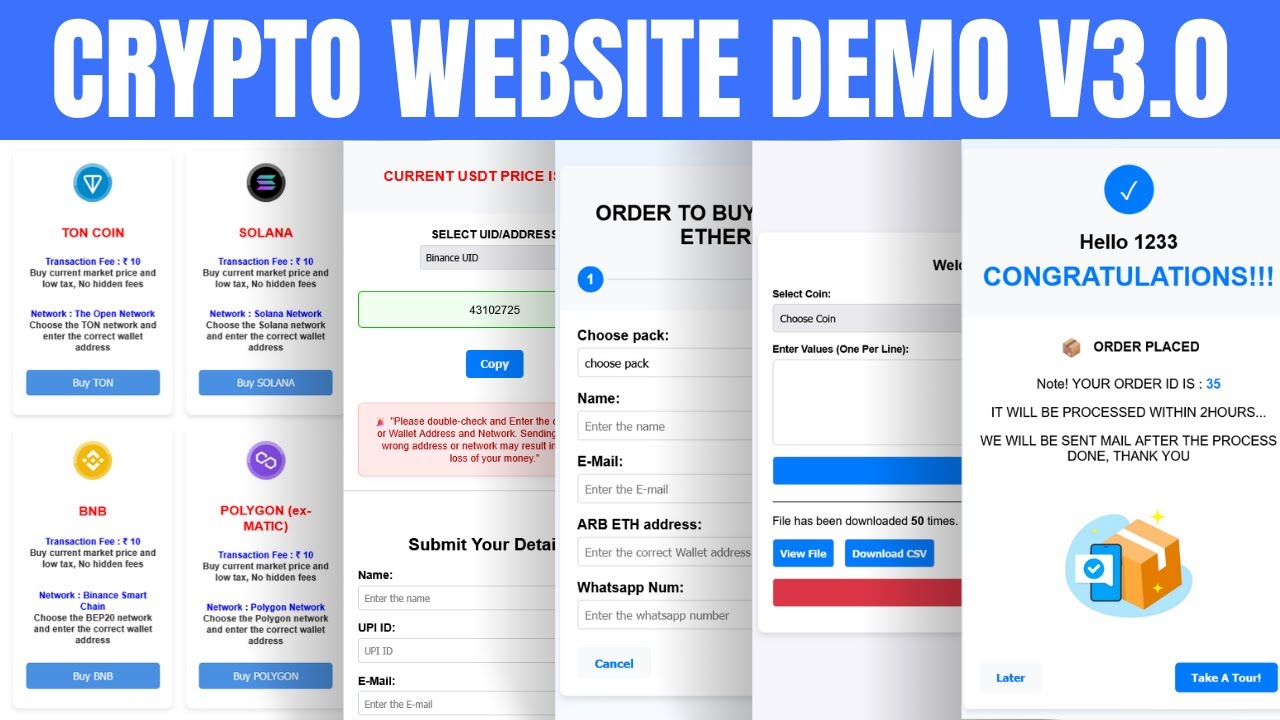 ️ Crypto Currency website design 3.0 Update Demo | Custom website ...