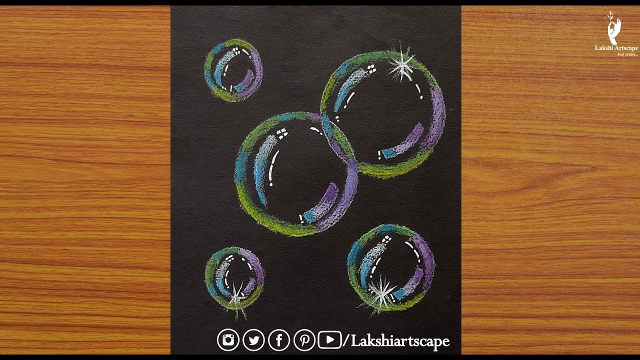 How to draw Bubbles easily | Bubbles drawing tutorial | 3d Bubble ...