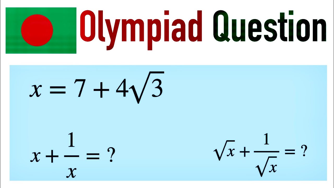 Maths Olympiad Question | Bangladesh Mathematical Olympiad Question ...