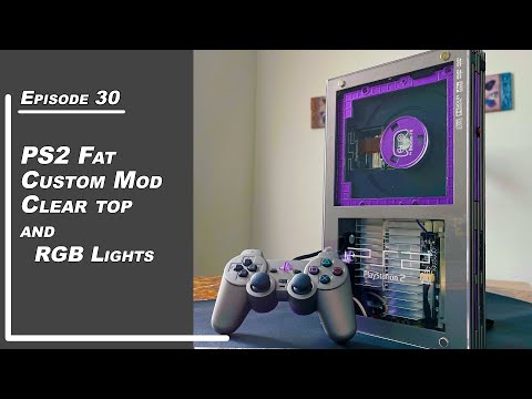 PS2 Fat Customization - Window mod with clear top and RGB