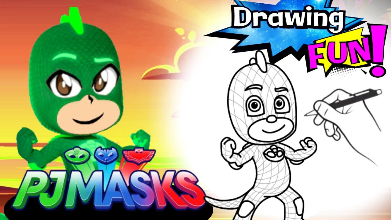 PJ Masks: How to Draw Gekko - YouTube