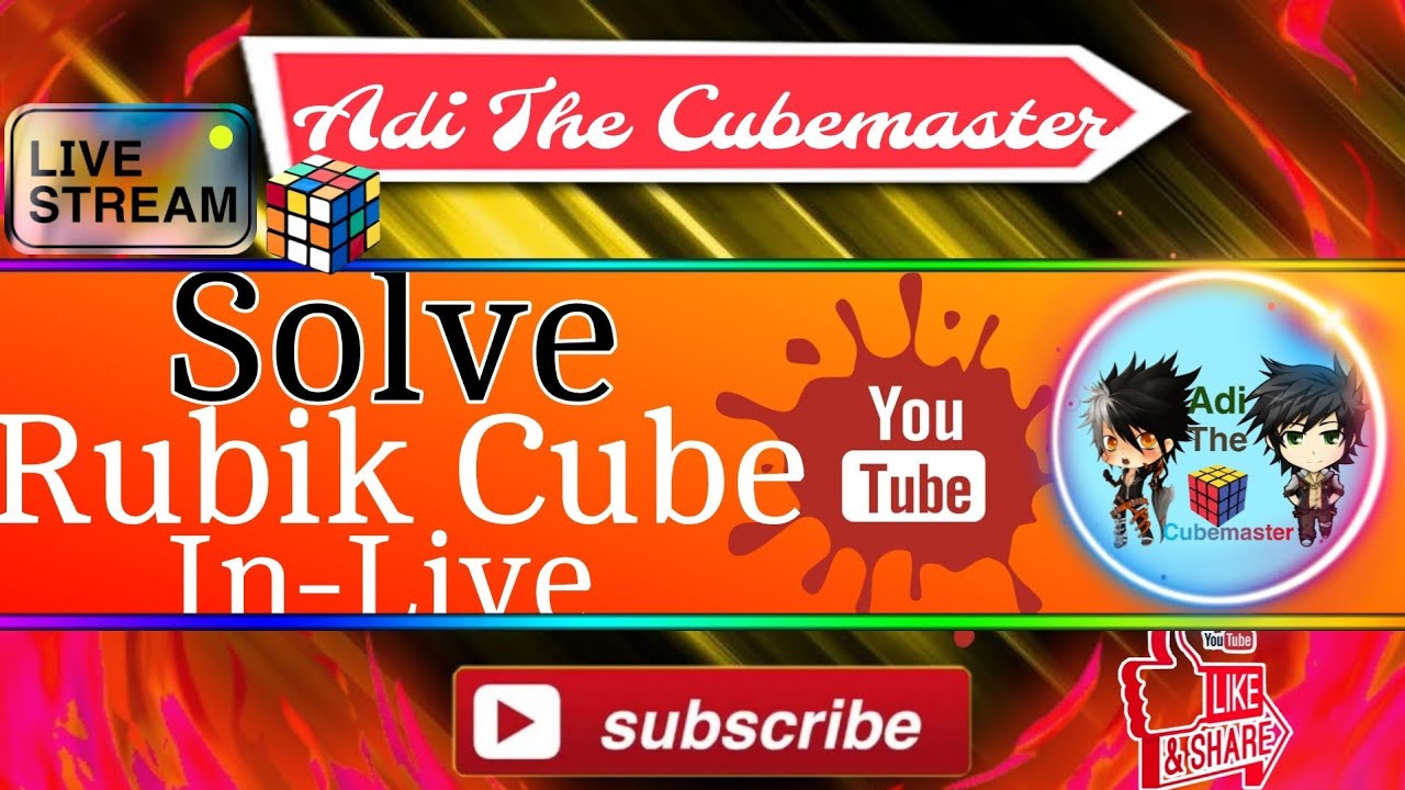 Adi The CubeMaster is live Solving the Rubik cube - YouTube