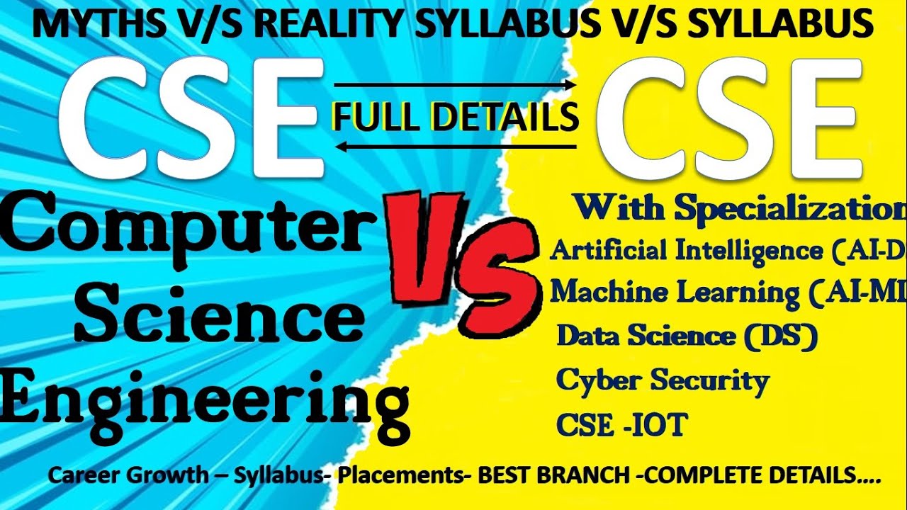 B.TECH CSE V/S CSE with Specilization(AI,ML,DS) | Computer Engineering ...