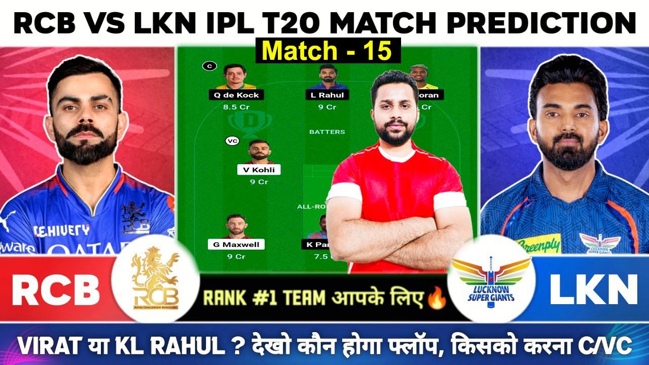 RCB vs LKN Dream11 Team, RCB vs LSG Dream11, Bangalore vs Lucknow IPL ...