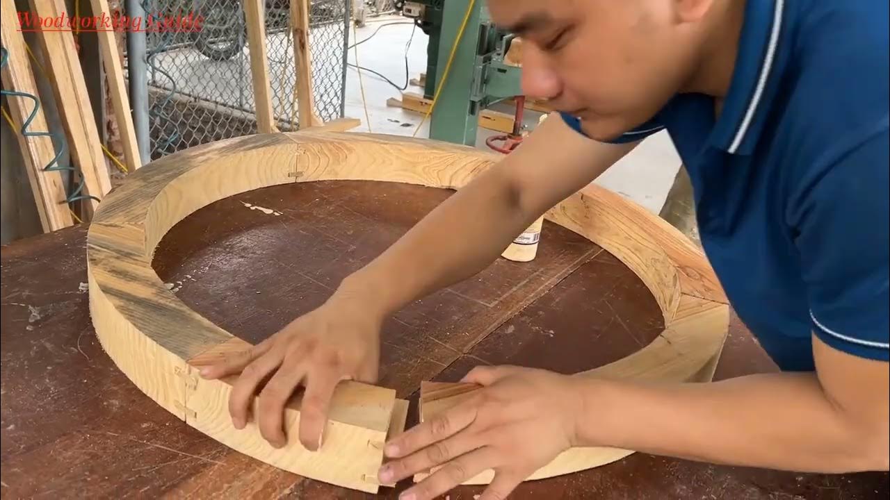 Beautiful And Elegant Wooden Round Tables. Detailed Implementation Process. - YouTube