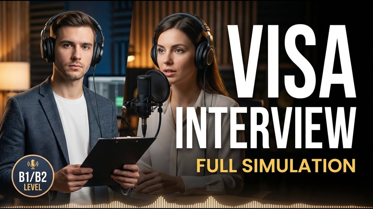 US Visa Interview Simulation: Full English Listening Practice - YouTube