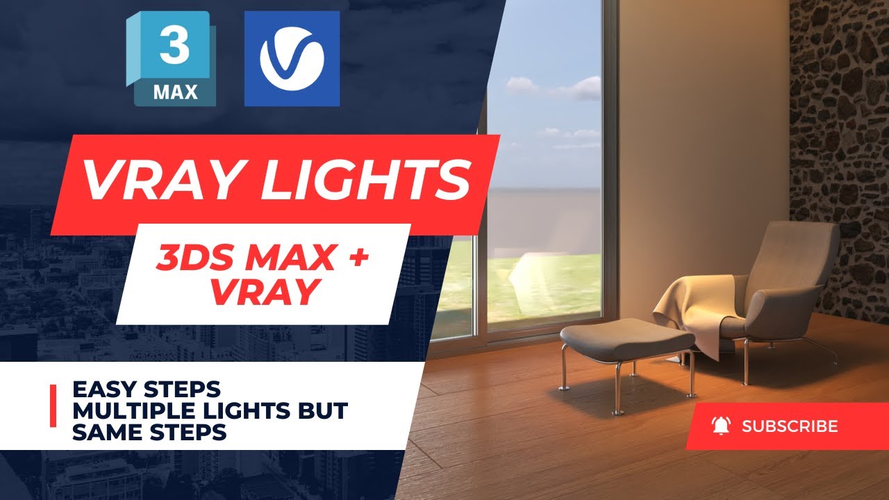 VRAY LIGHTS | VERY EASY STEPS | 3DS MAX | VRAY - YouTube