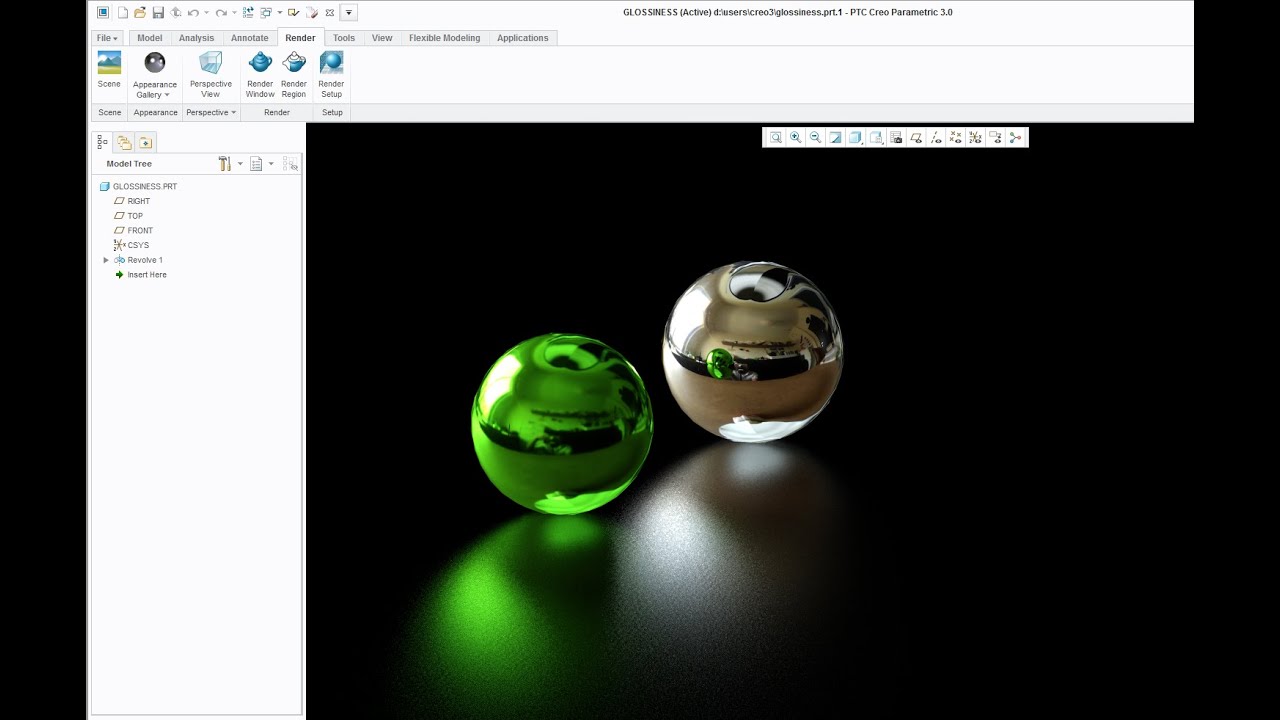 Creo Advanced Rendering: Glossiness - YouTube
