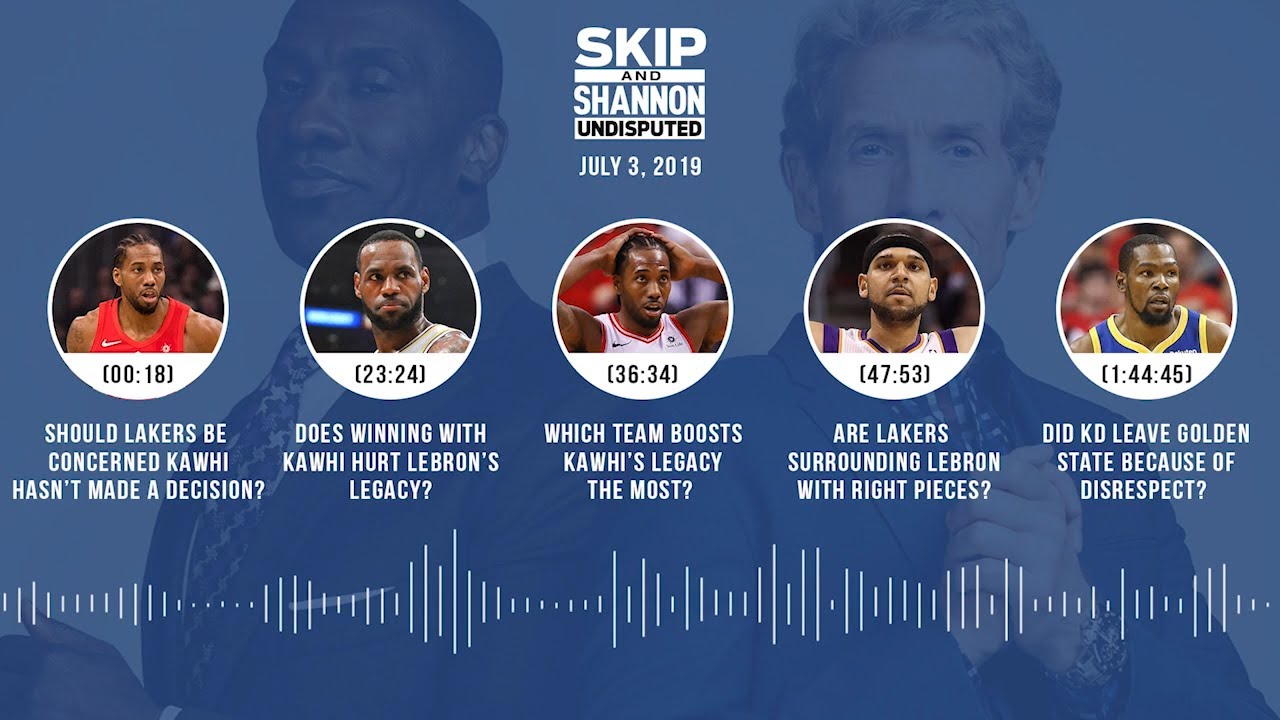 UNDISPUTED Audio Podcast (07.3.19) with Skip Bayless & Shannon Sharpe ...