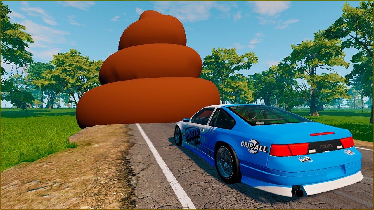 Cars vs Emoji Poop BeamNG.Drive - YouTube
