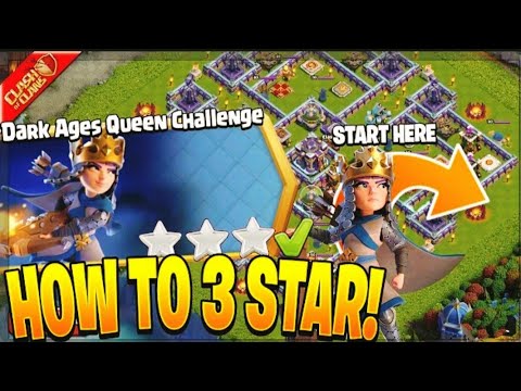 easy dark ages queen challenge | coc new event attack | Clash of Clans ...