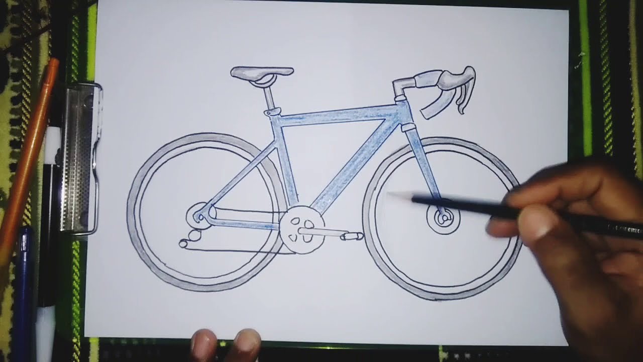 Belajar menggambar sepeda balap yang keren - YouTube