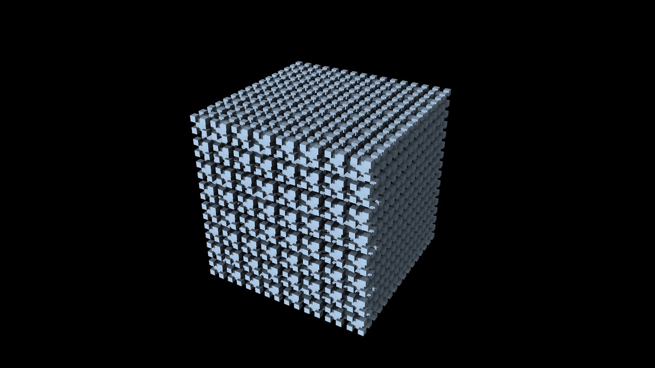 3D fractal based on cube vertices - YouTube