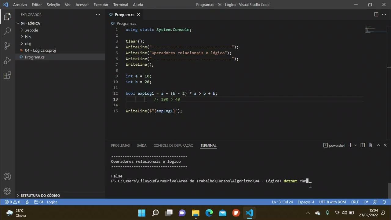 Aprendendo a programar com C# - 04 - YouTube