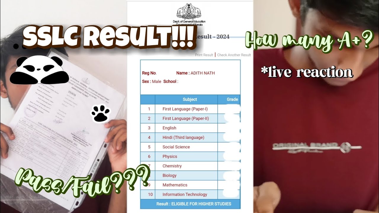 My SSLC Result Live reaction/Pass or Fail/How many A+/Revealing my 10th ...