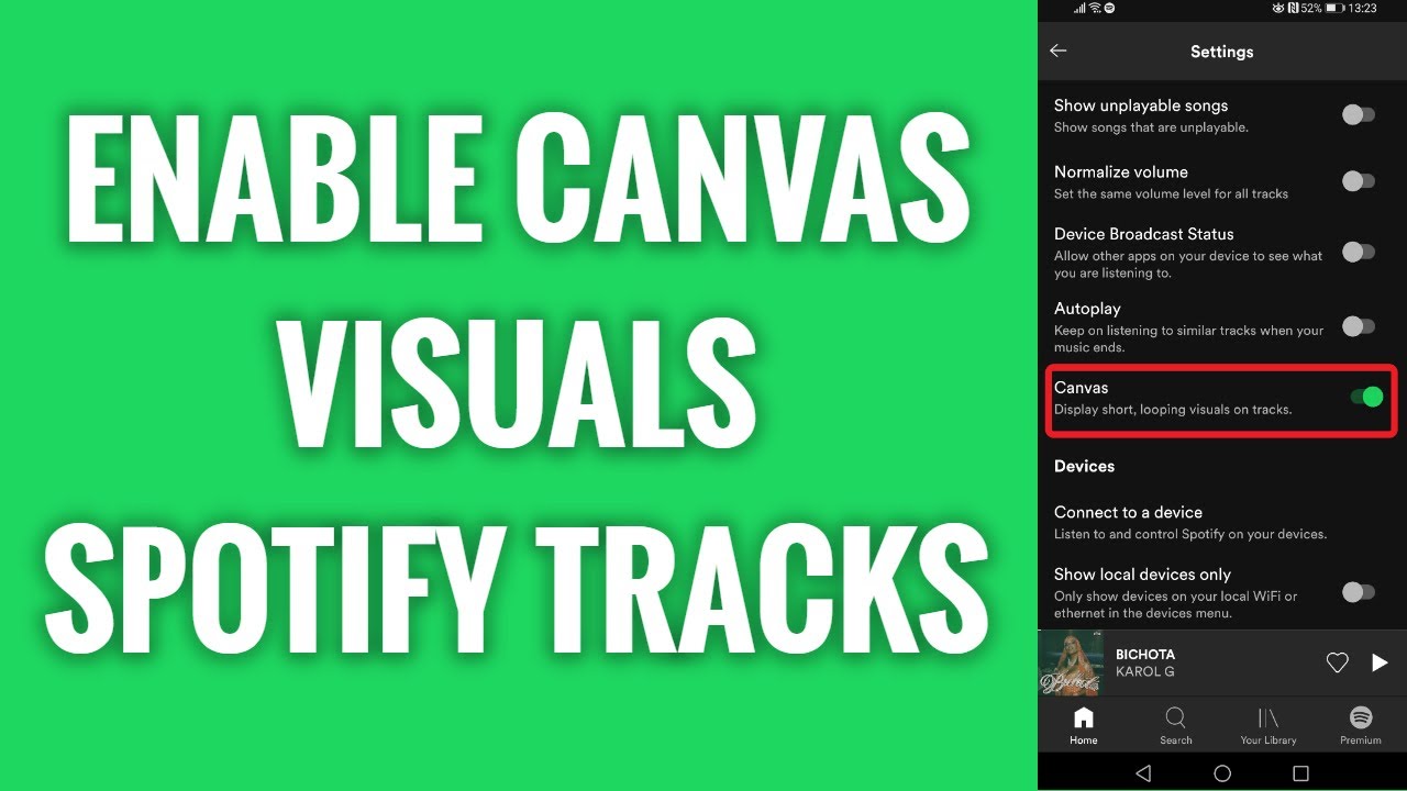 How To Enable Canvas Visuals On Spotify Tracks YouTube How To Enable Canvas Visuals On Spotify Tracks YouTube