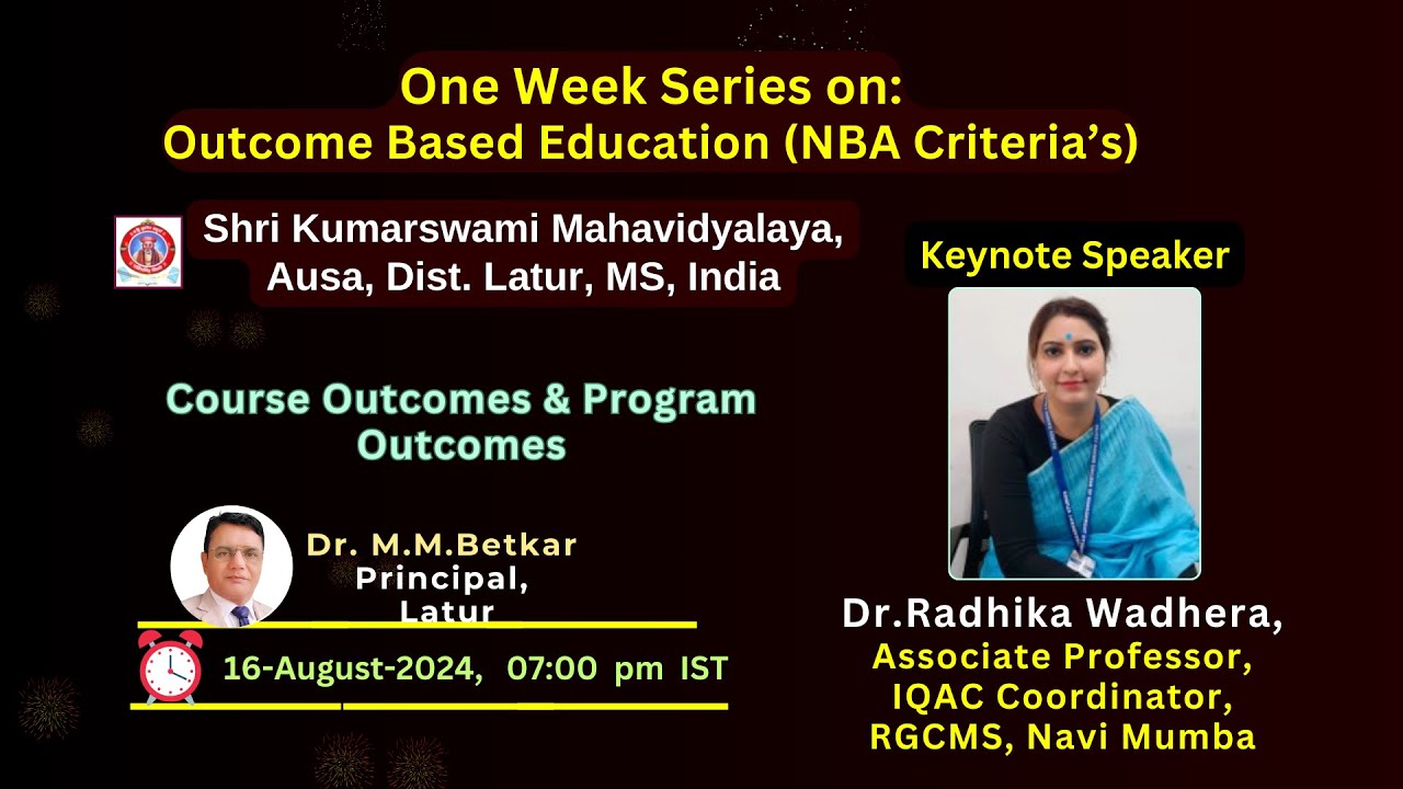 One Week Series on:-Outcome Based Education (NBA Criteria’s)-Student ...