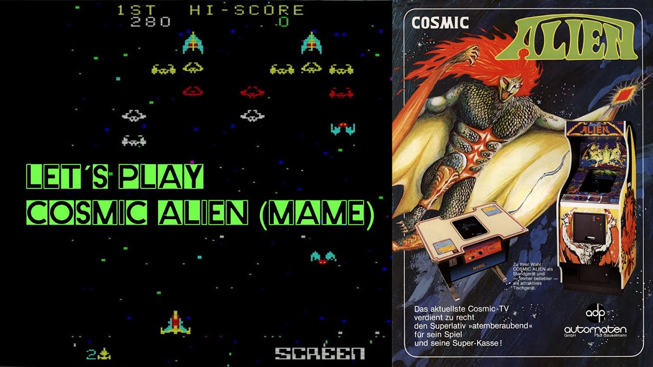 Let´s Play Cosmic Alien (MAME) - Schöner alter Arcade Shooter. Leider ...