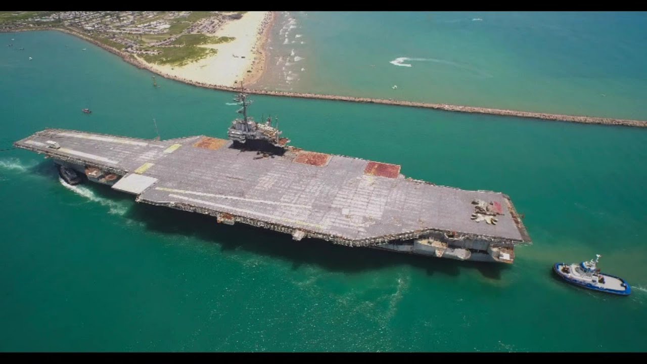 USS Ranger Ends Final Voyage at the Port of Brownsville - YouTube