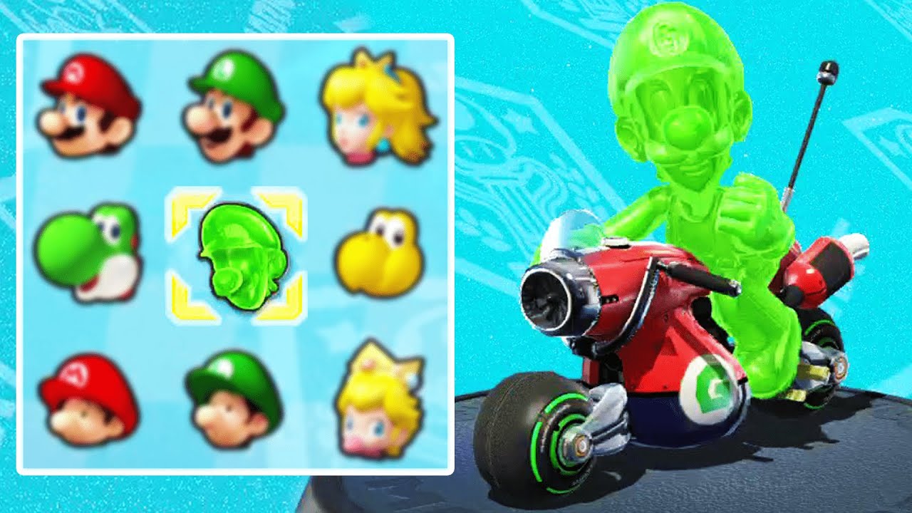 Gooigi in Mario Kart 8 Deluxe - YouTube