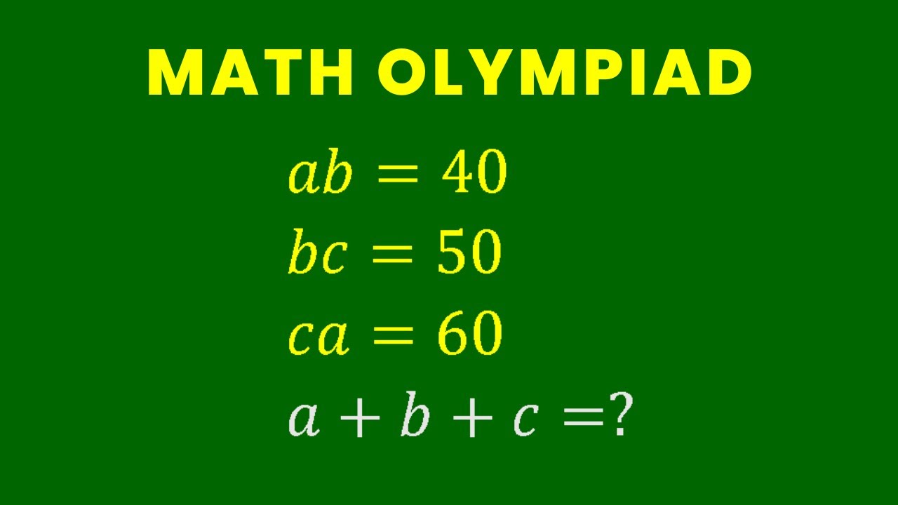 A Very Nice Math Olympiad Problem | Evaluate a+b+c | You Need To Know This Trick - YouTube