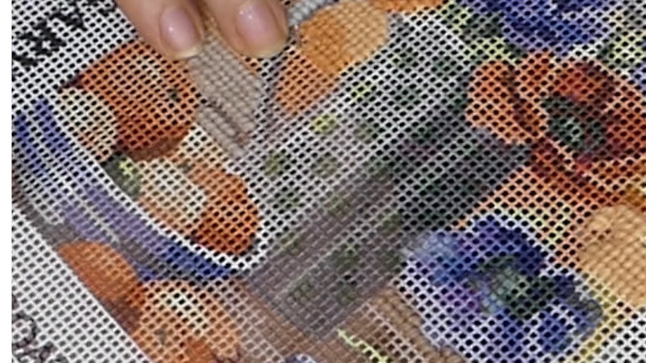 How To Do The Continental Stitch (Tent Stitch ) #flosstube - YouTube