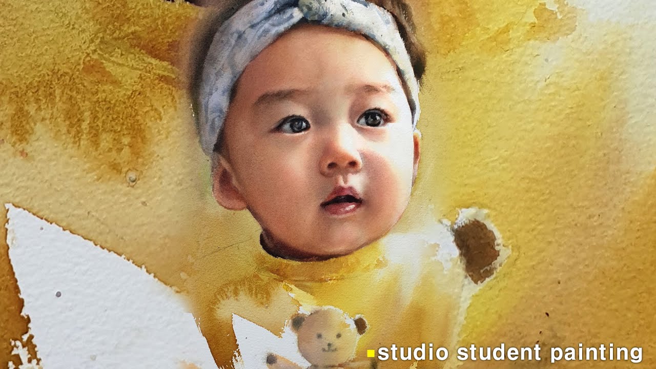 수강생 수채화 / 취미 화실 / student watercolor painting - YouTube