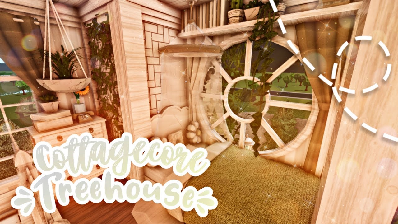 [roblox bloxburg] hillside cottagecore treehouse 🍃彡 part 2 ꒰ build ...