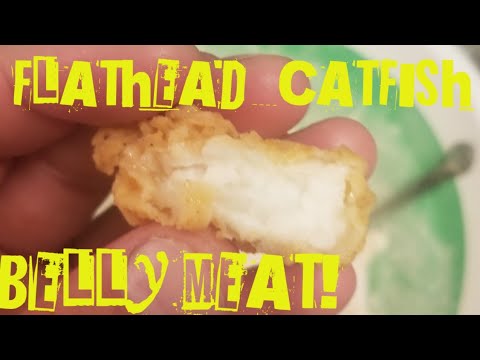 How to clean a flathead catfish. BELLY MEAT!!! - YouTube