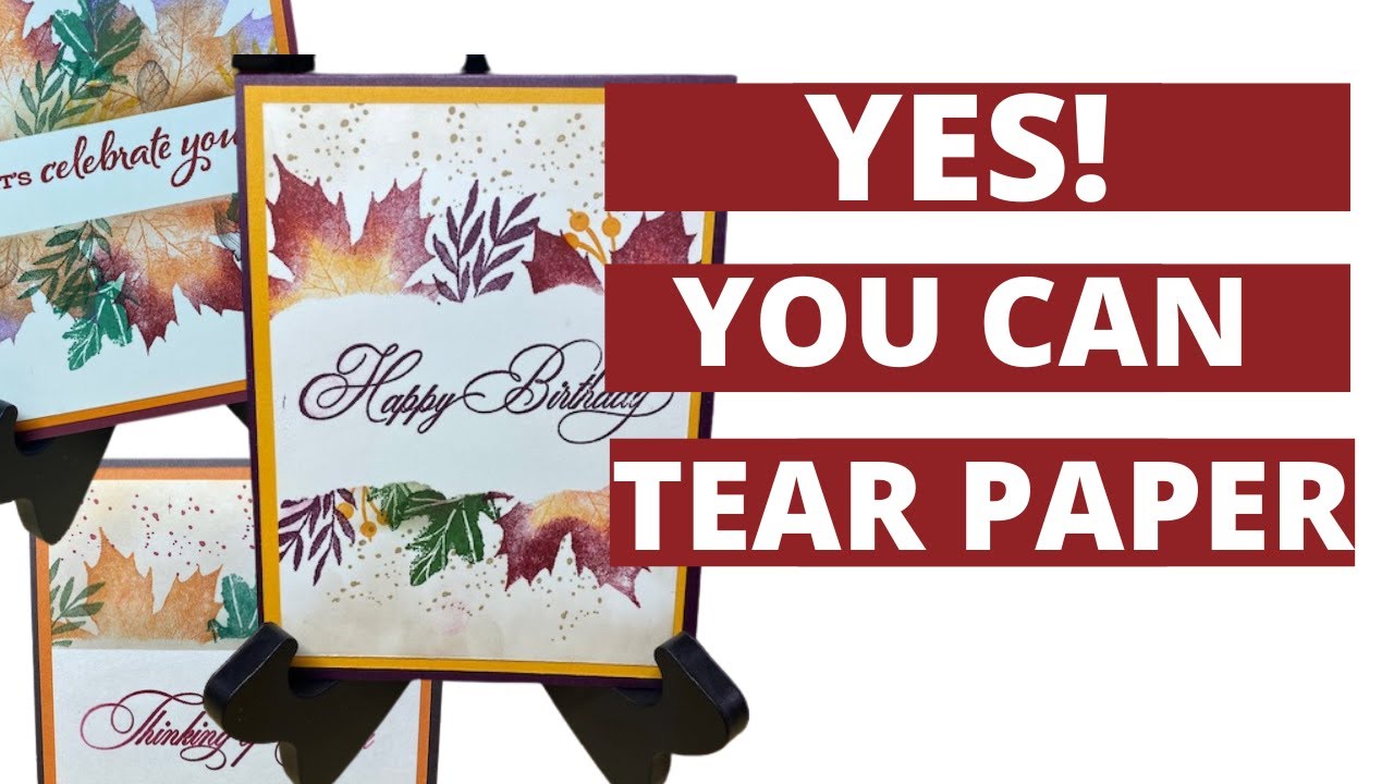 🔴Create Beautiful Torn Paper Cards with the Soft Seedling stamp set ...