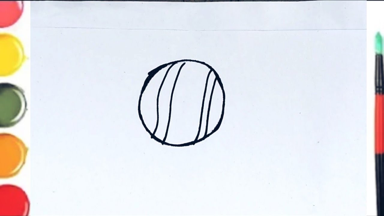 How to draw a ball | 如何画一个球 | cara menggambar bola|for kid|como dibujar ...