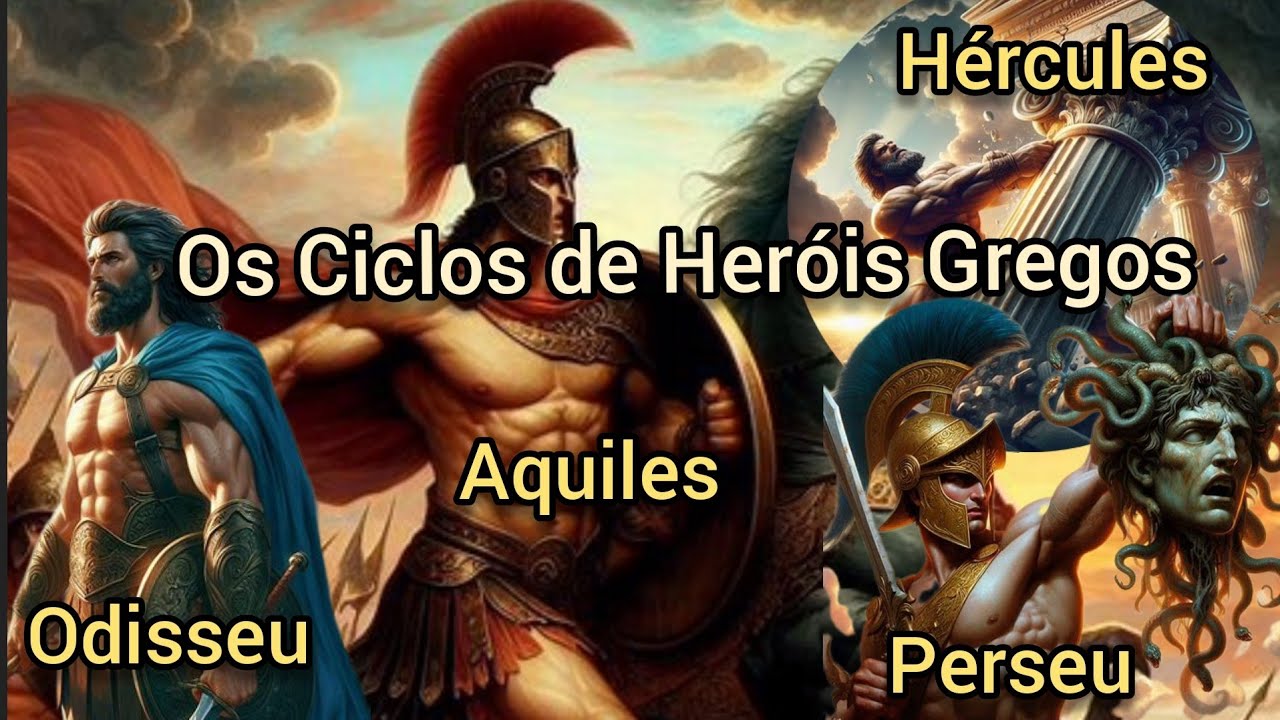 Os Ciclos dos Heróis grego Hércules, Perseu, Odisseu e Aquiles ...