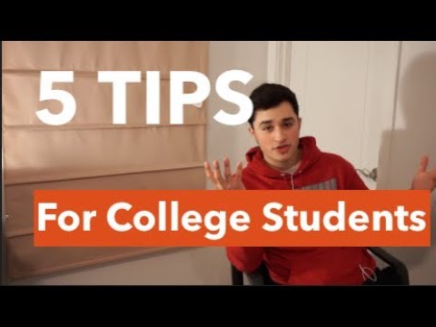 5 TIPS FOR COLLEGE STUDENTS!!! - YouTube