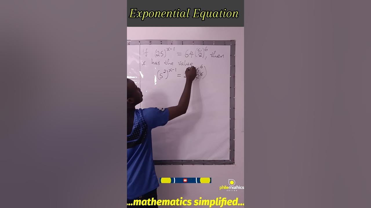 Solving Exponential Equation - YouTube