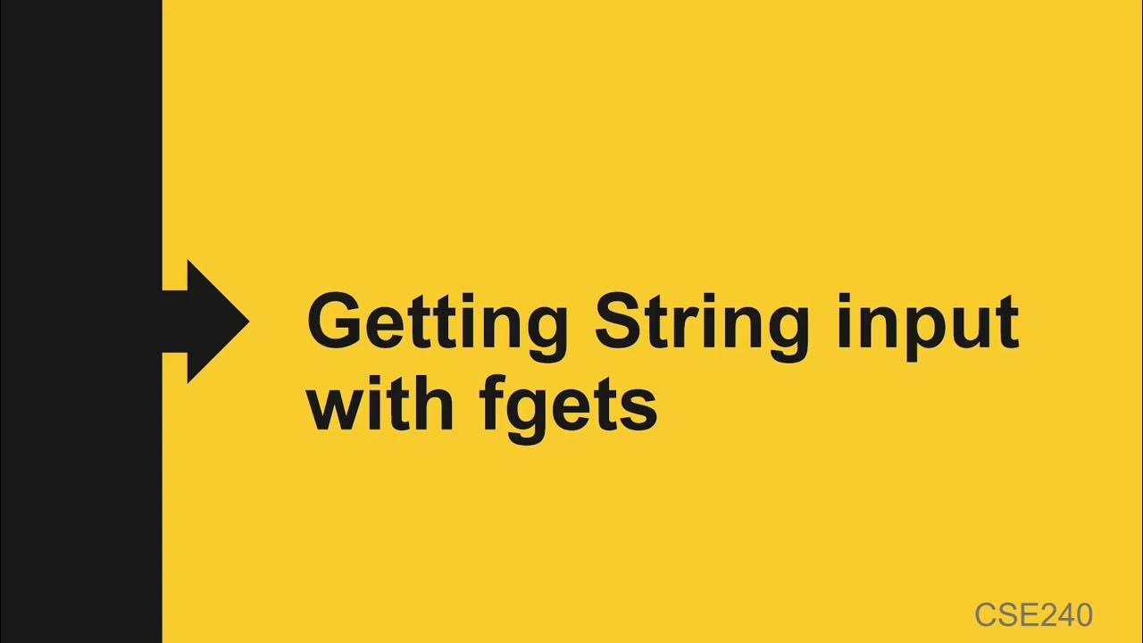 2.2.3b Using fgets - YouTube