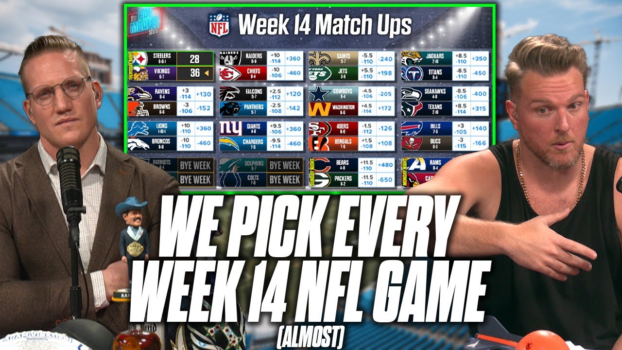 Pat McAfee & AJ Hawk Pick Every Week 14 Game In The NFL - YouTube