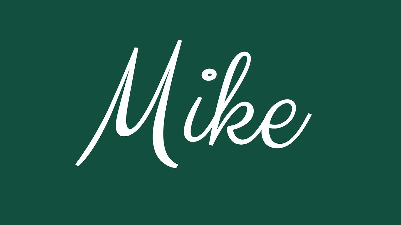 Learn how to Sign the Name Mike Stylishly in Cursive Writing - YouTube