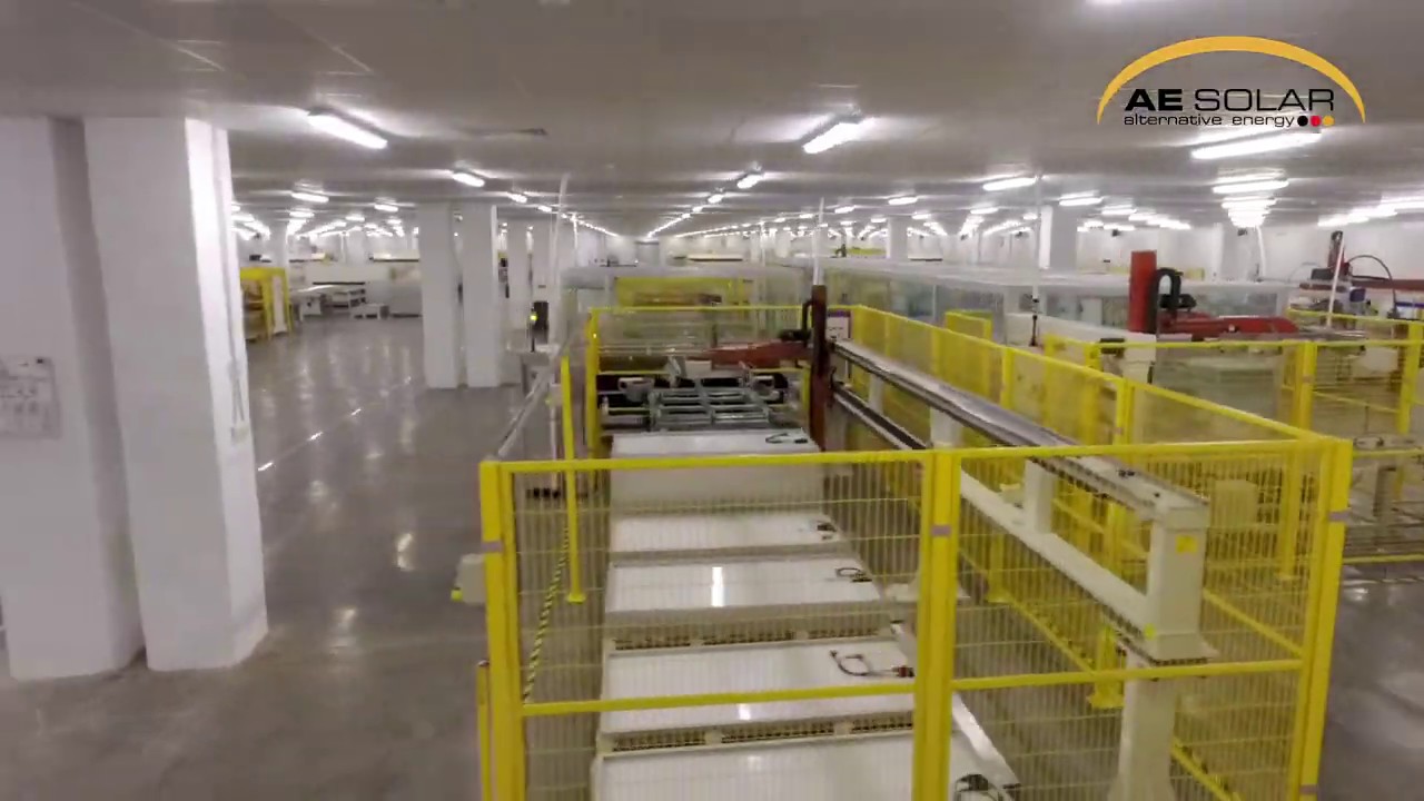 AE Solar 500 MW PV Modules factory in Europe - YouTube