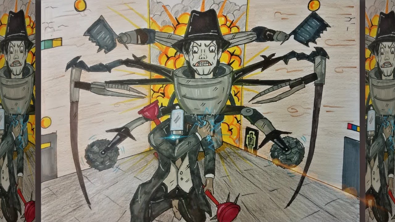 How to draw Michael Jackson Skibidi Toilet - YouTube