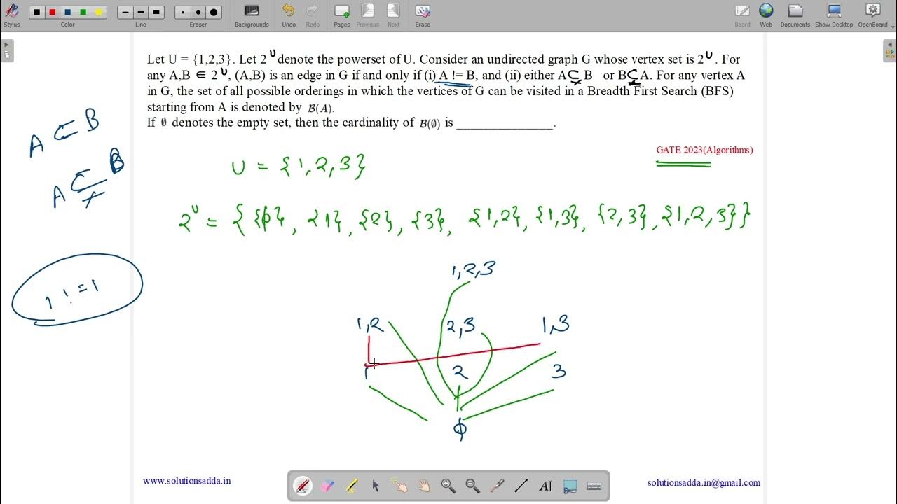 Gate 2023 Ds Bfs Cardinality Gate Solutions Adda Gate Test Series Explained By Vivek
