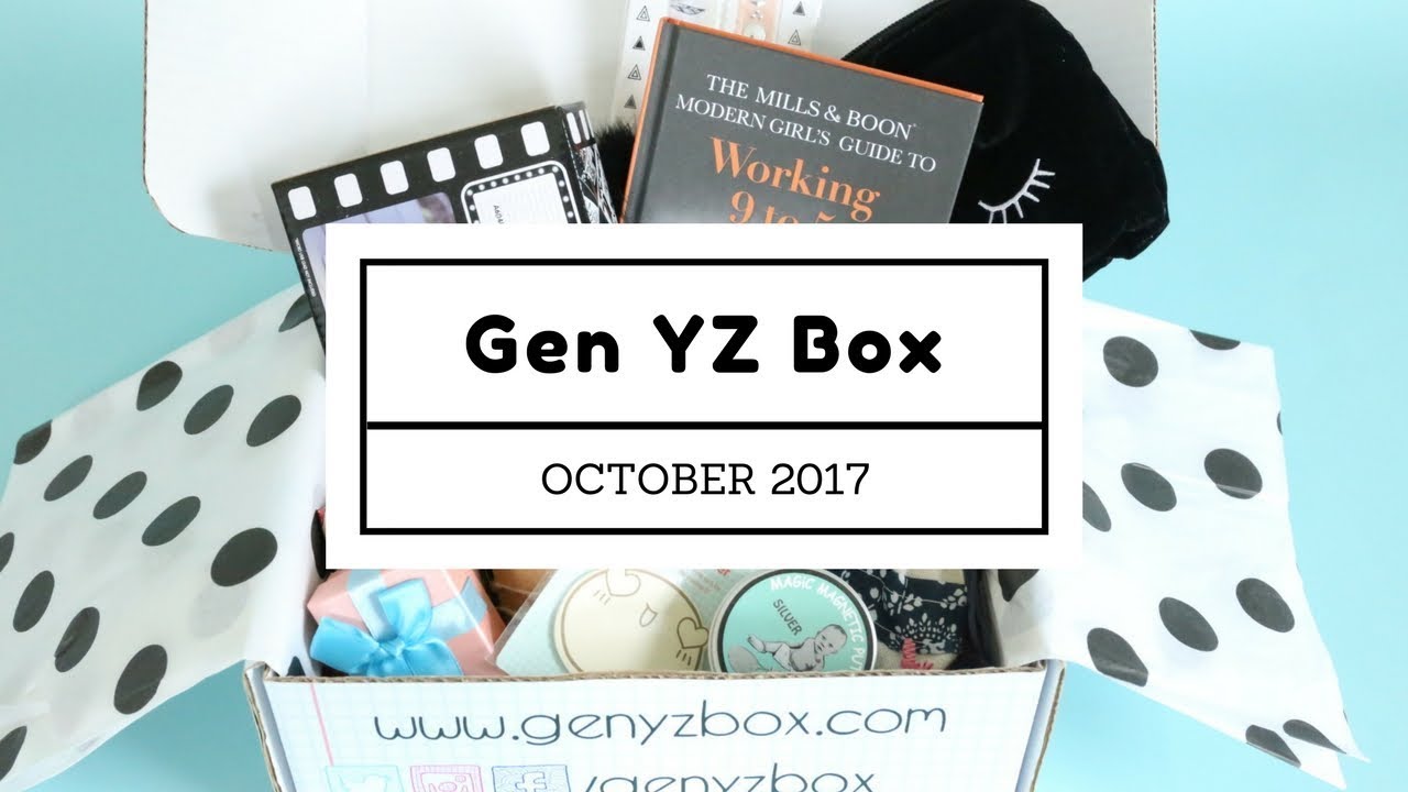 Gen YZ Box (Y Box) Subscription Box Unboxing October 2017 - YouTube