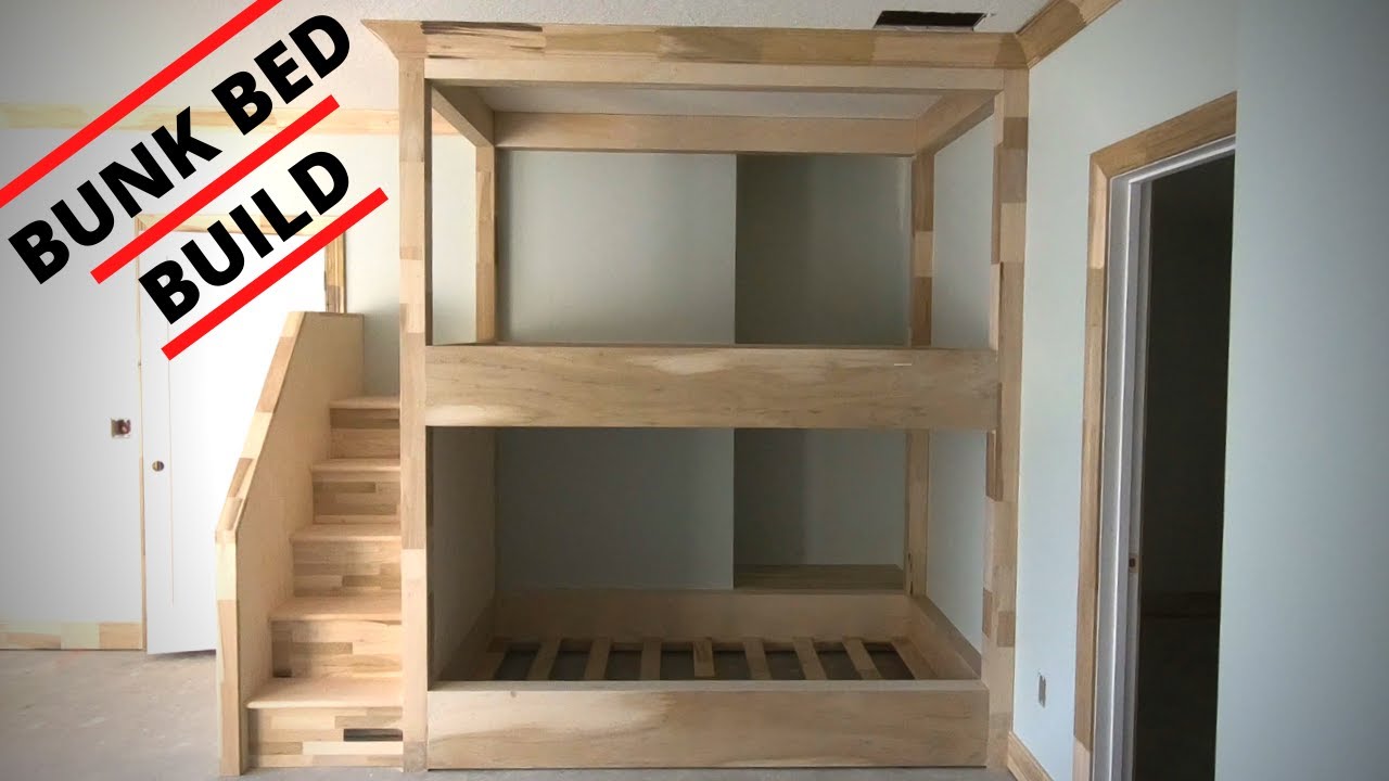 Built in bunk beds with stairs plans store