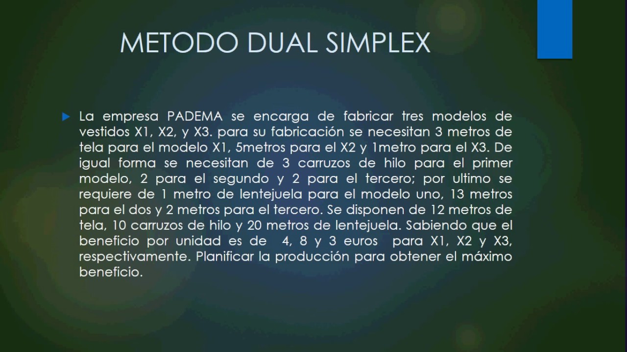Método dual simplex. - YouTube