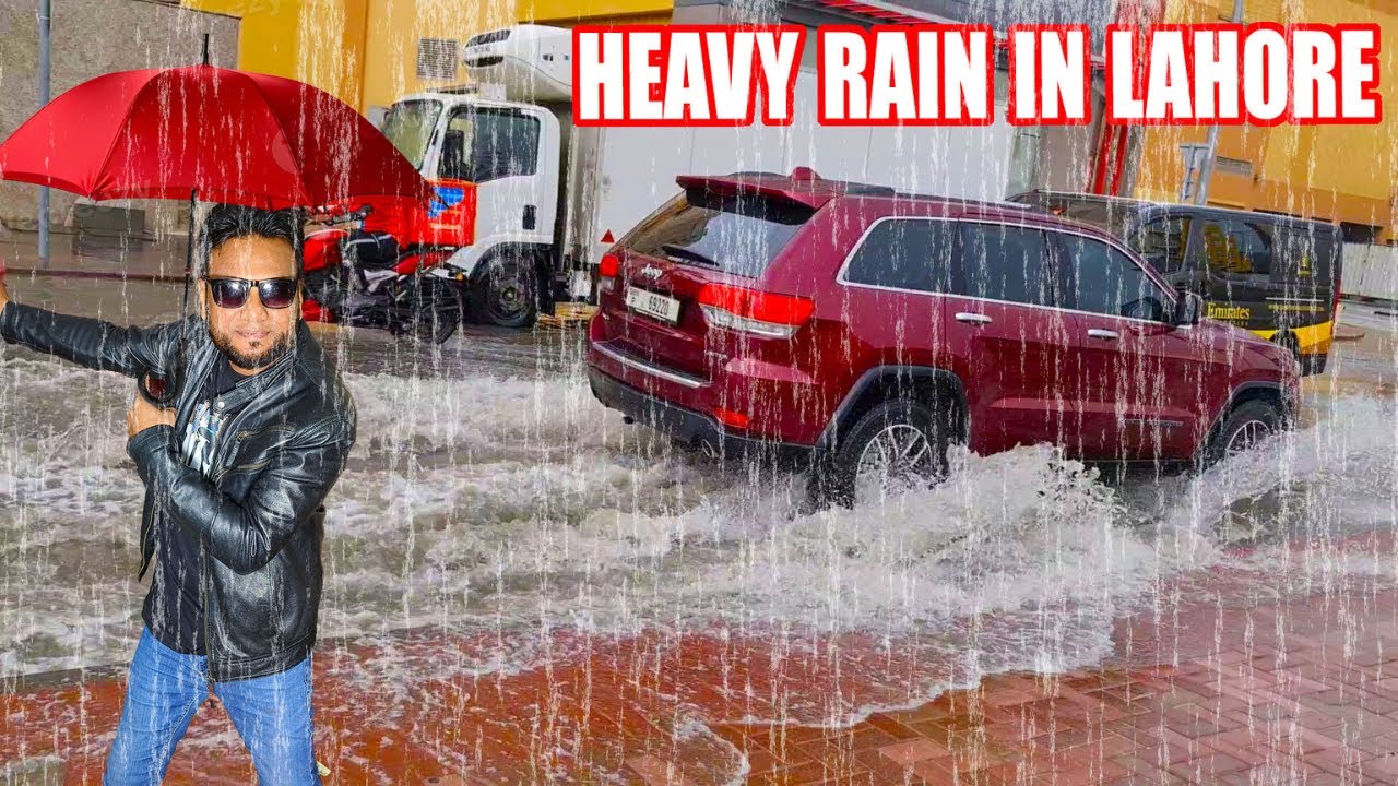4k Rain Walk in Lahore Heavy Rain With Snow || Heavy Snow Strom in ...