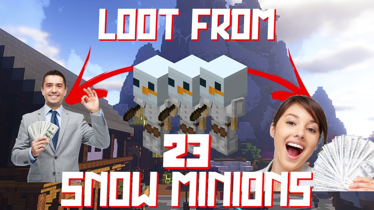 Loot From 23 Tier 11 Snow Minions - Hypixel Skyblock - YouTube