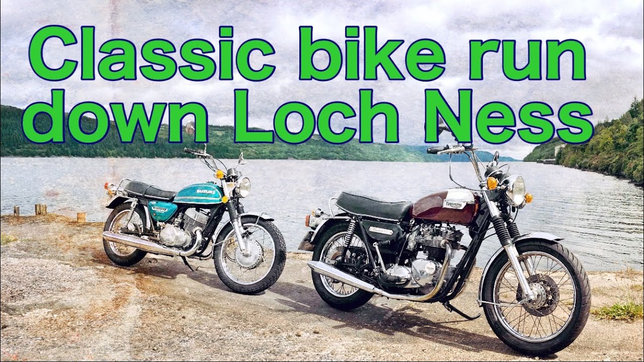 Classic bike run down Loch Ness - YouTube